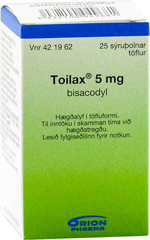 Toilax 5mg 25stk - Appótek